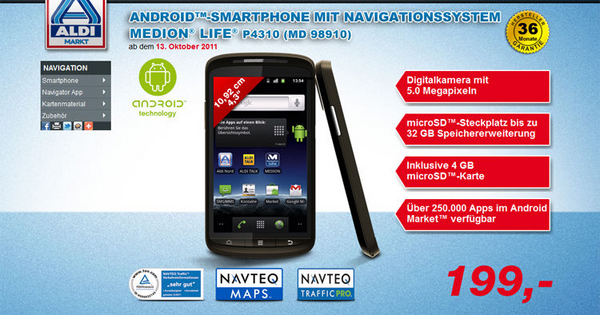Android-Smartphone unter 200 Euro bei Aldi - Office & Kommunikation ...